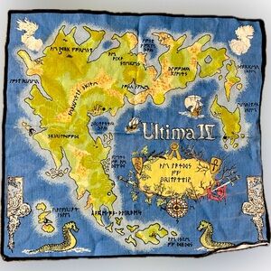 Origin Systems | Other | Vintage Ultima Iv Pc Cloth Map 985 Origin ...
